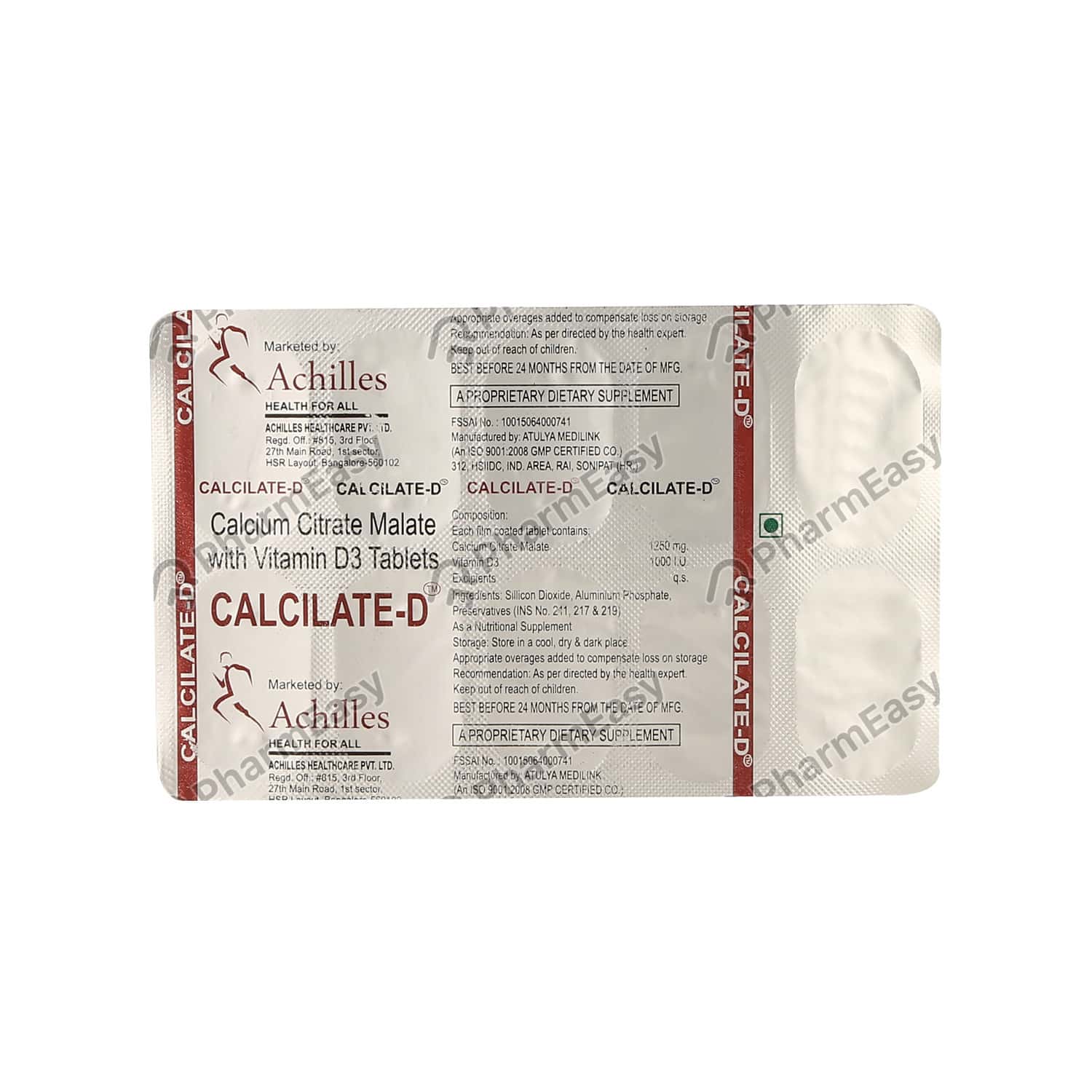 Calcilate D Tablet: Uses, Side Effects, Price & Dosage | PharmEasy