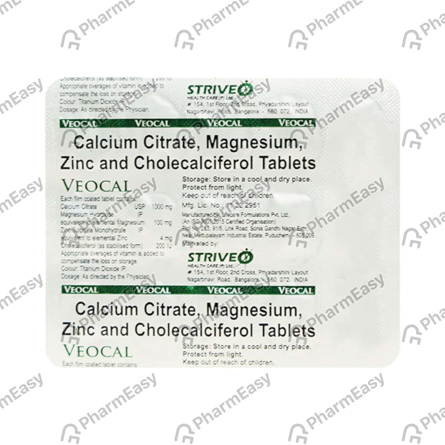 Buy Veocal Strip Of 15 Tablets Online at Flat 15% OFF | PharmEasy