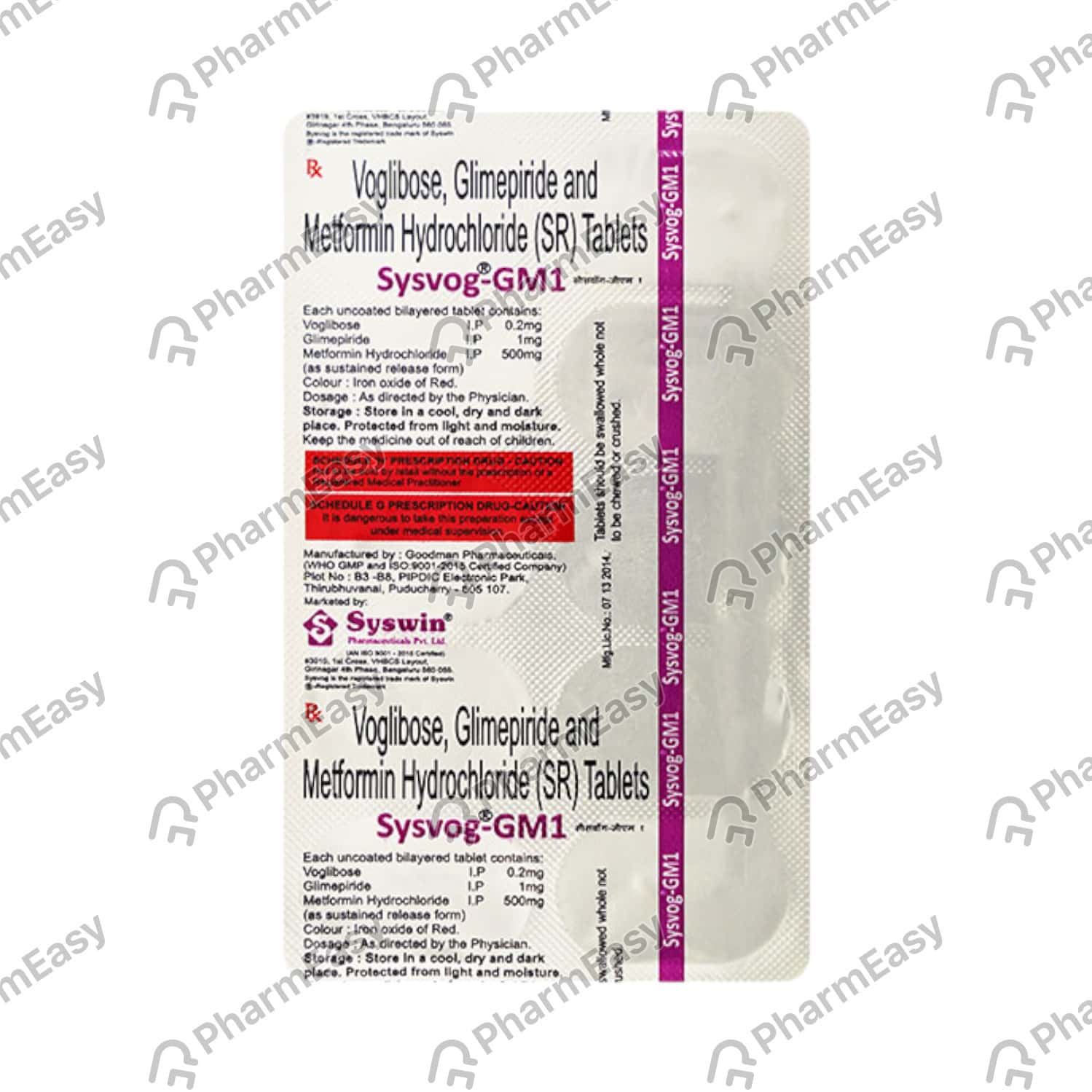 Sysvog Gm1 Strip Of 10 Tablets: Uses, Side Effects, Price & Dosage ...