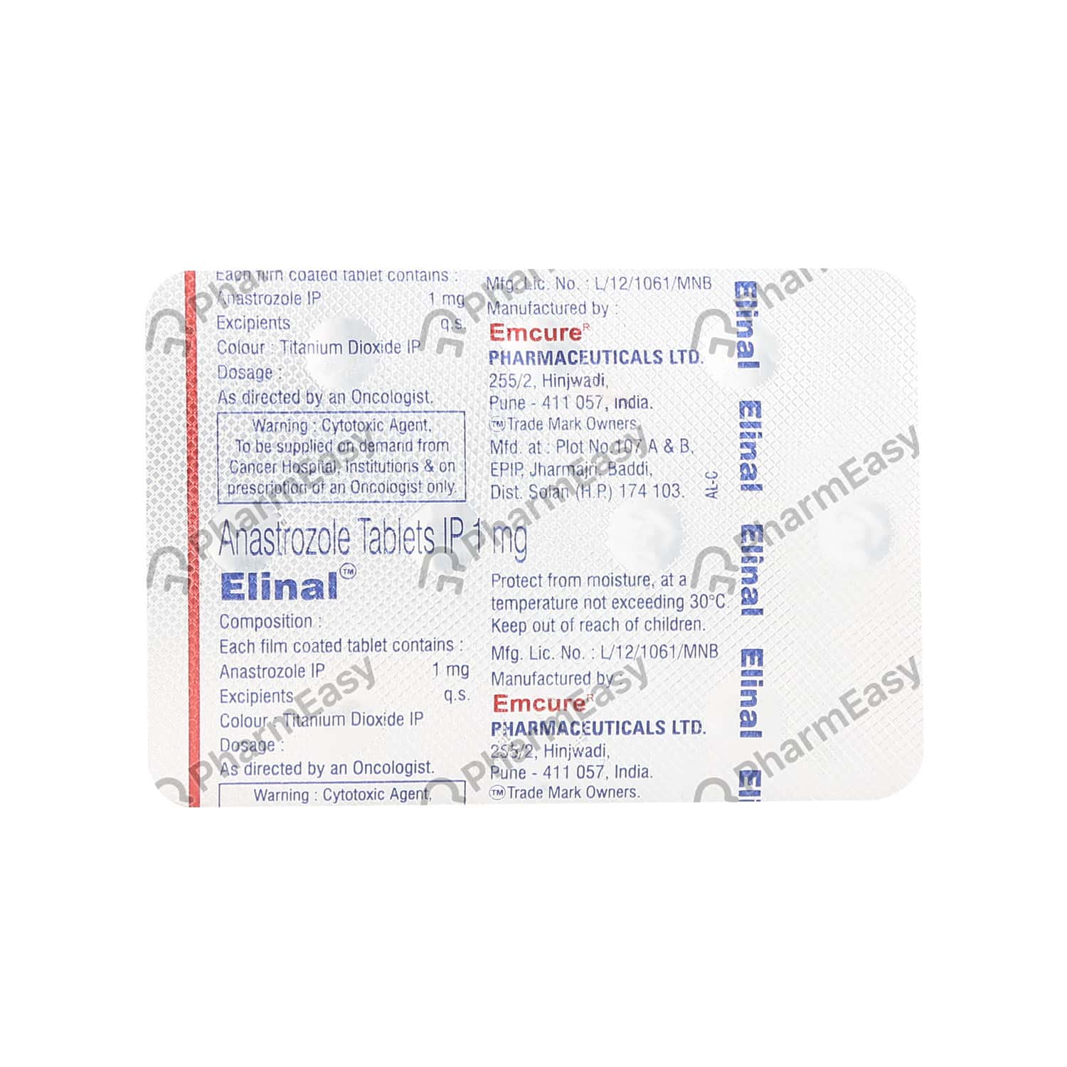 Buy Elinal 1 MG Tablet (10) Online at Flat 18% OFF* | PharmEasy