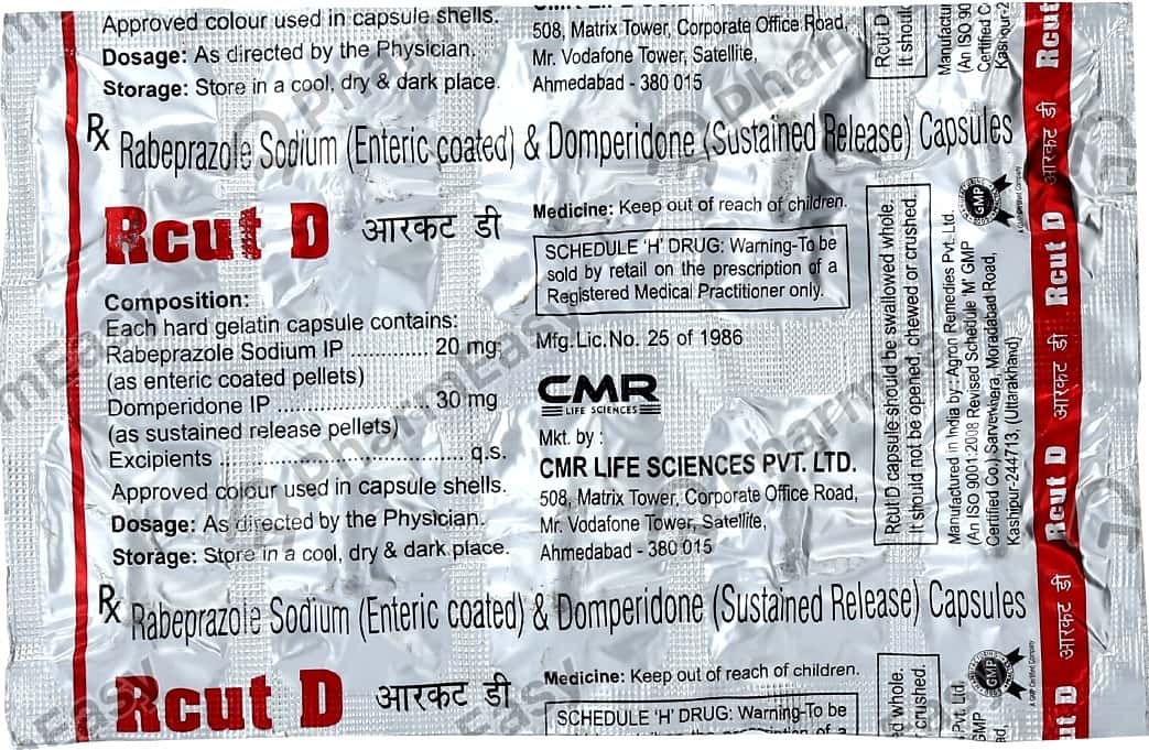 Rcut D Capsule: Uses, Side Effects, Price & Dosage | PharmEasy