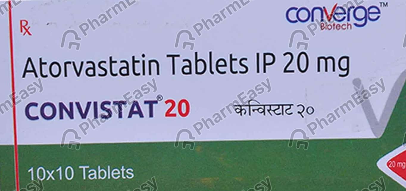Convistat 20 MG Tablet (10): Uses, Side Effects, Price & Dosage | PharmEasy