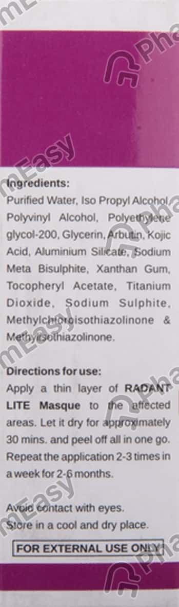 Buy RADANT LITE MASQUE GEL Online & Get Upto 60% OFF at PharmEasy