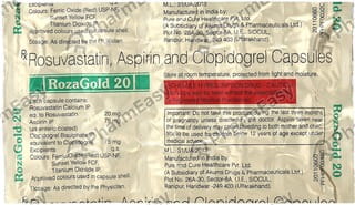 Rozagold 20mg Strip Of 10 Capsules: Uses, Side Effects, Price & Dosage ...