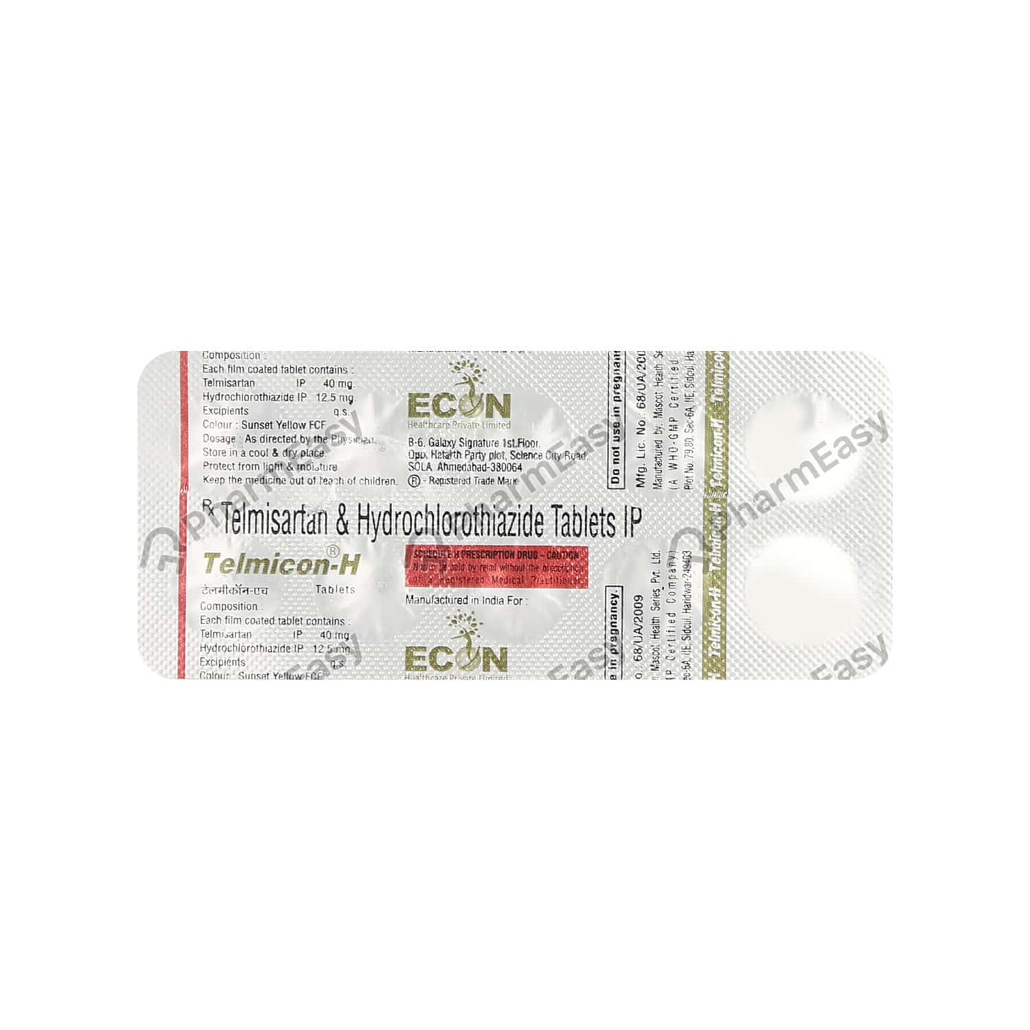 Telmicon H Tablet: Uses, Side Effects, Price, Dosage & Composition ...