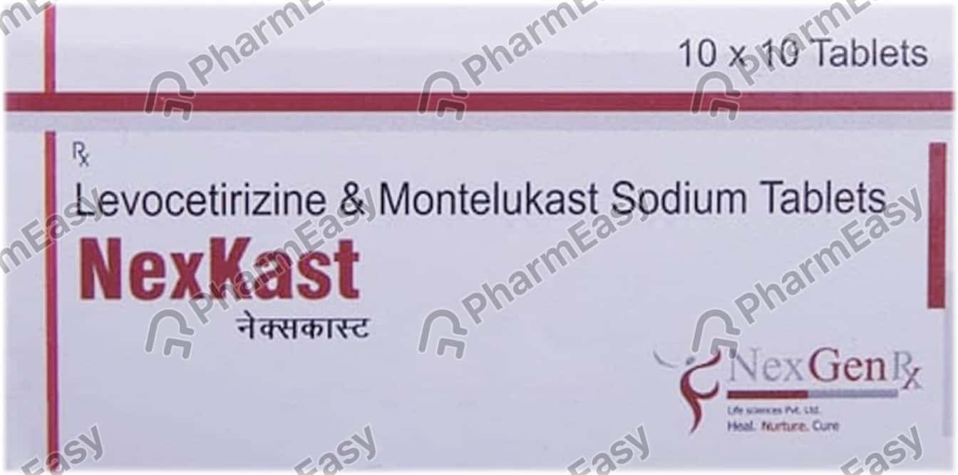 Nexkast Strip Of 10 Tablets: Uses, Side Effects, Price & Dosage | PharmEasy