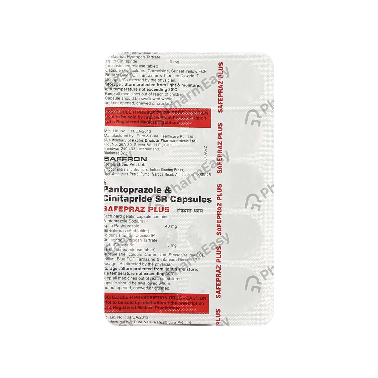 Buy Safepraz Plus Capsule Online at Flat 18% OFF* | PharmEasy