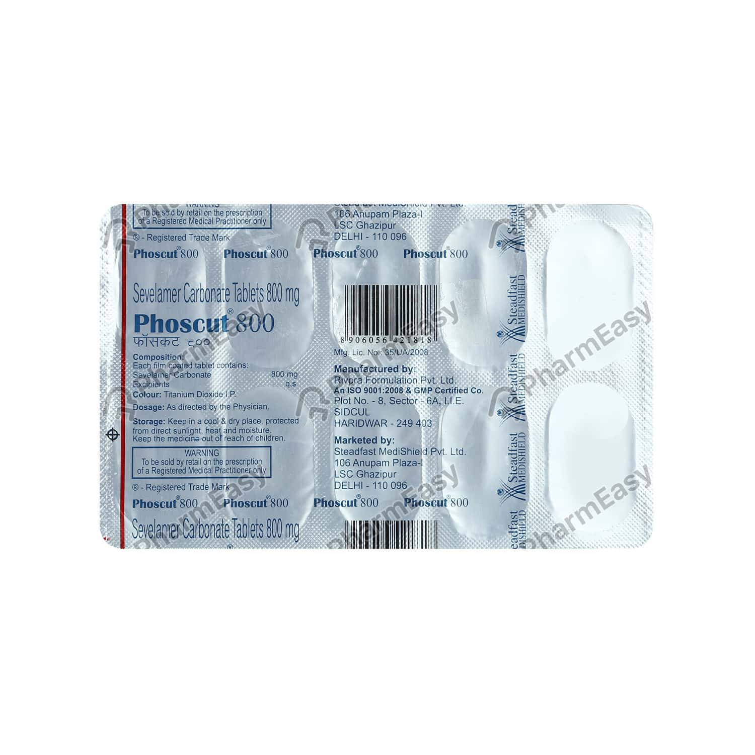 Buy Phoscut 800 MG Tablet (10) Online at Flat 18% OFF* | PharmEasy