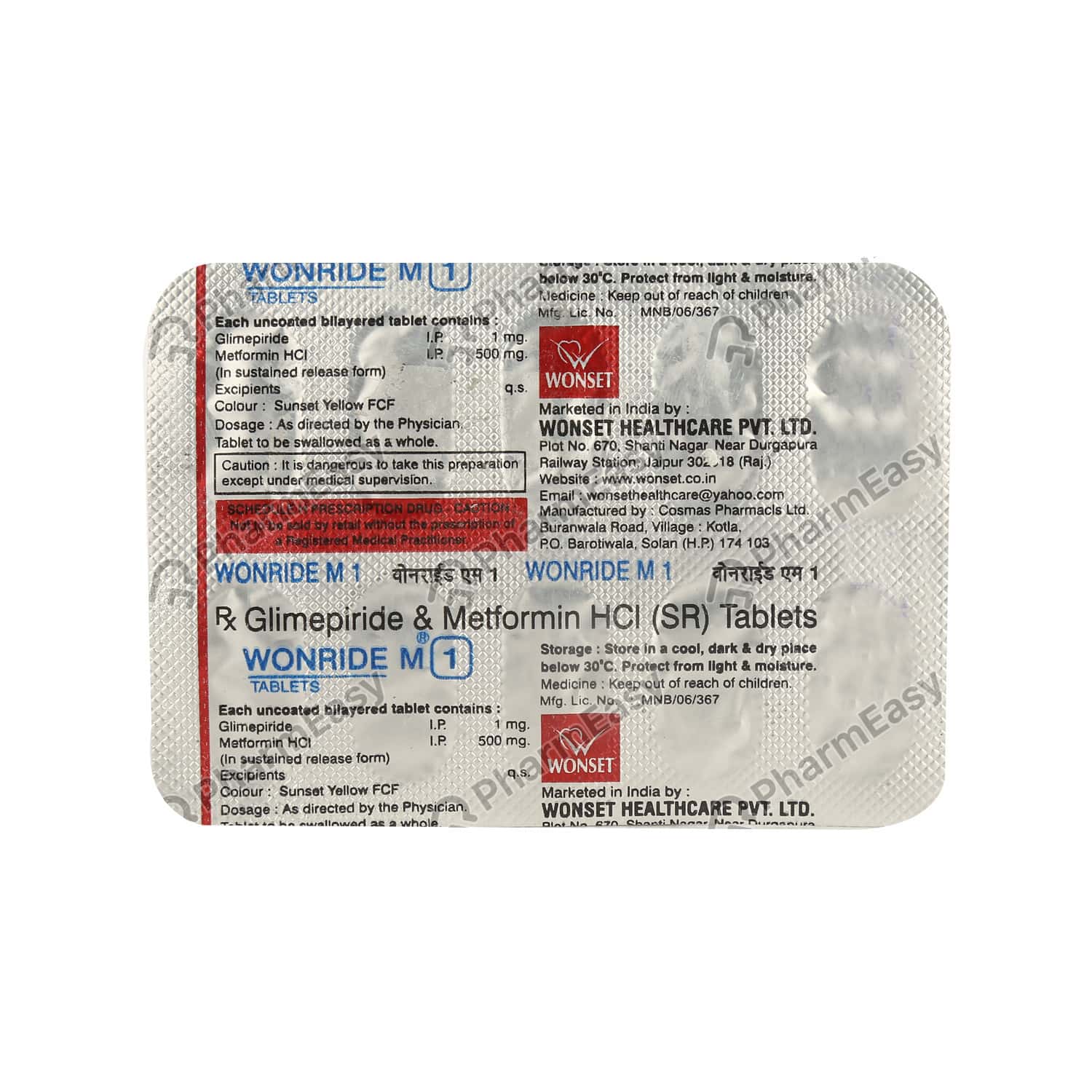 Wonride M 1mg Tablet - Uses, Side Effects, Dosage, Composition & Price ...