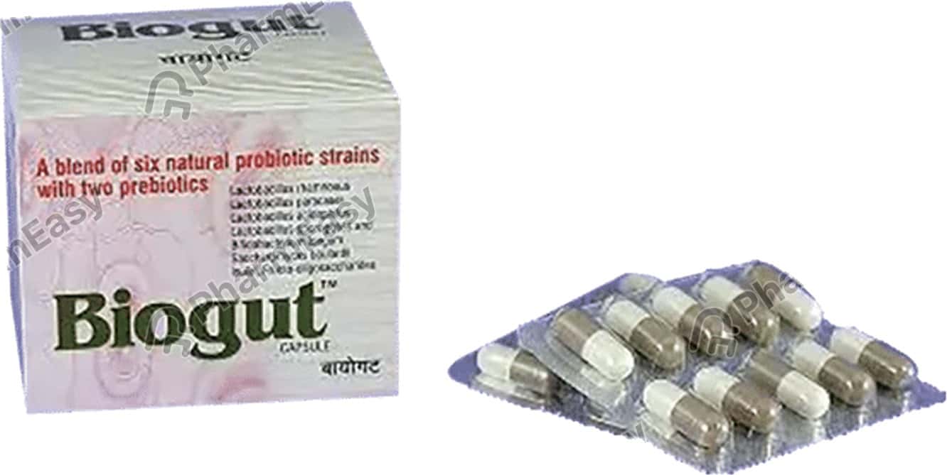 Buy Biogut Strip Of 10 Capsules Online at Flat 15% OFF | PharmEasy