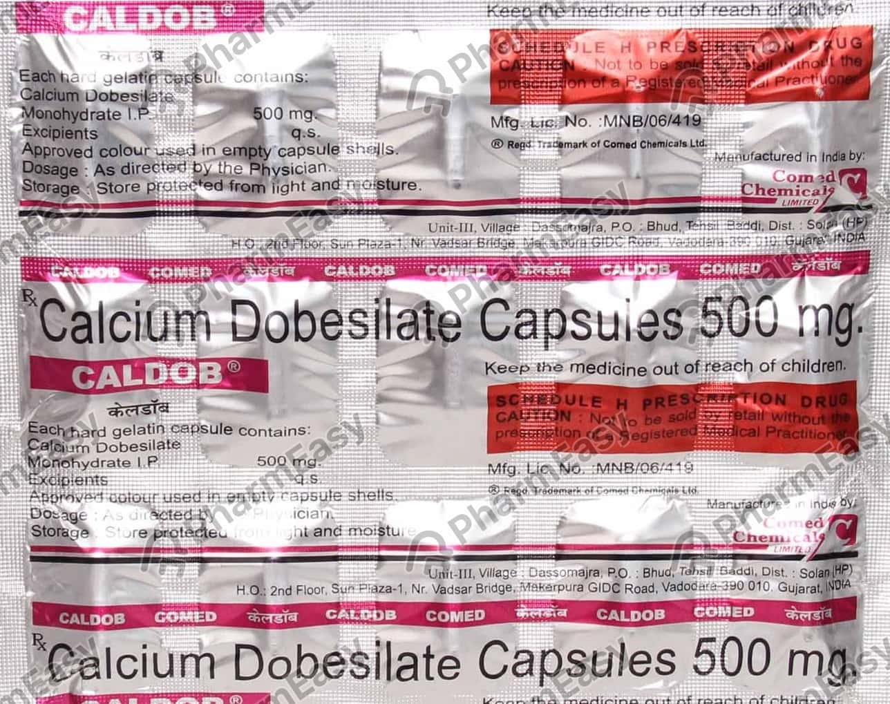 Caldob 500 MG Capsule (15): Uses, Side Effects, Price & Dosage | PharmEasy