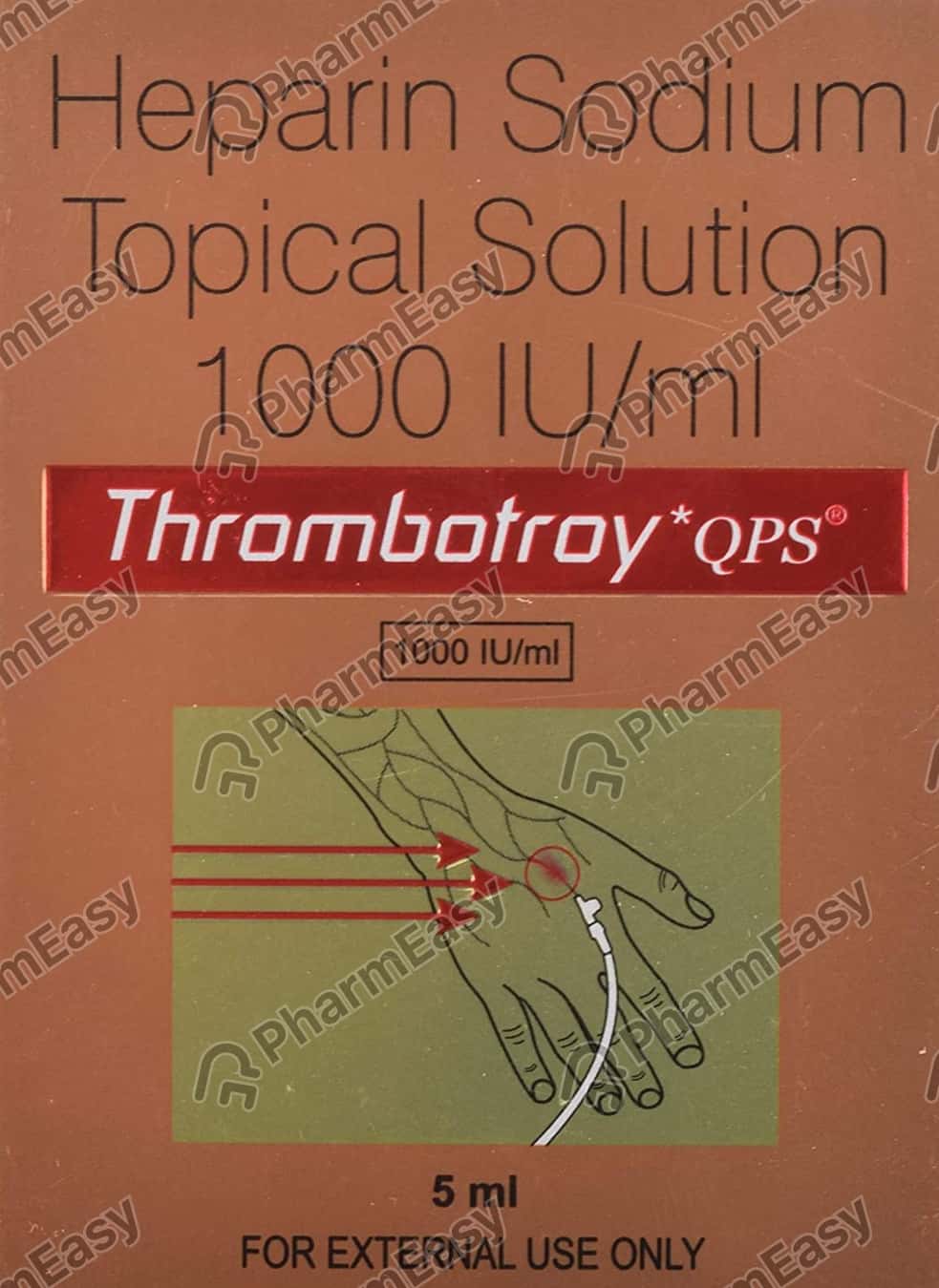 Buy Thrombotroy Qps 1000 IU Skin Solution (5) Online & Save Up to 24% ...
