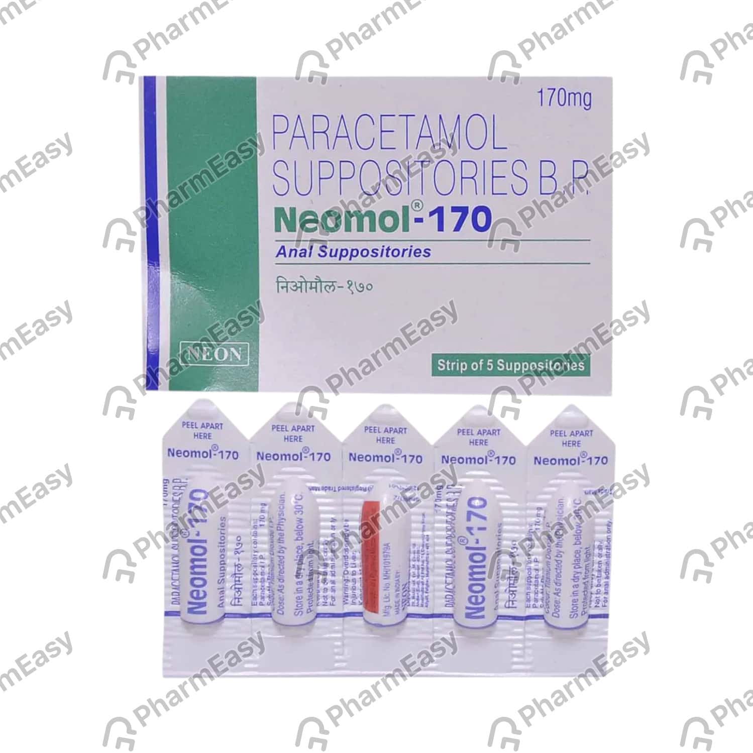 Buy Neomol 170 MG Rectal Suppository (5) Online at Flat 15% OFF | PharmEasy