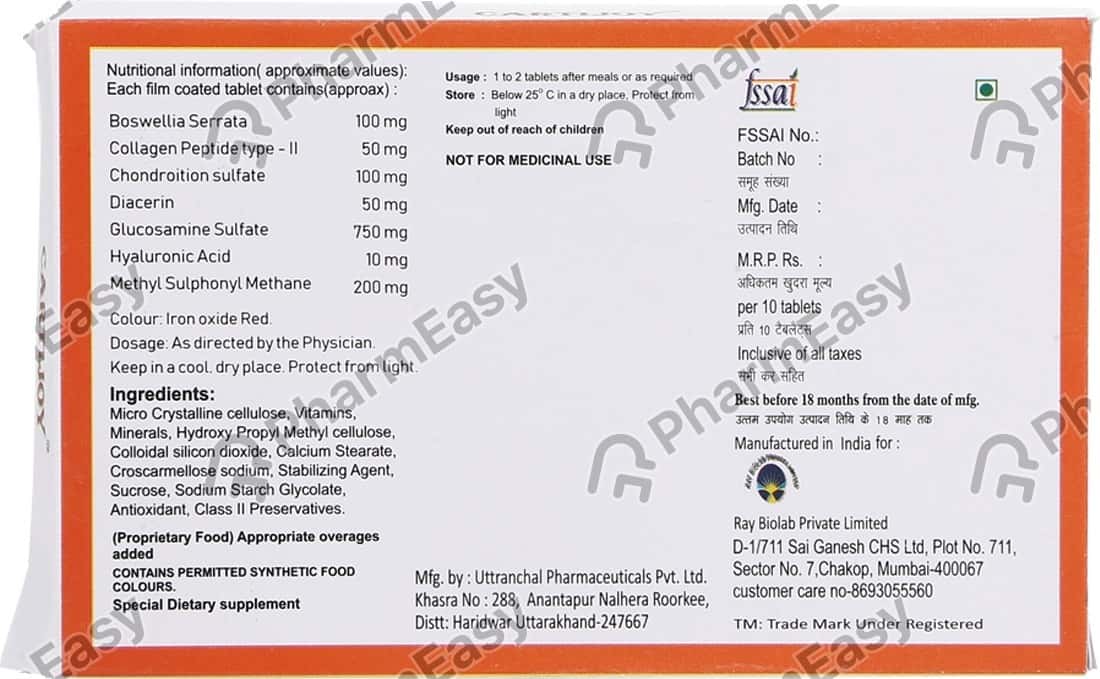 Buy Cartijoy Strip Of 10 Tablets Online at Flat 15% OFF | PharmEasy