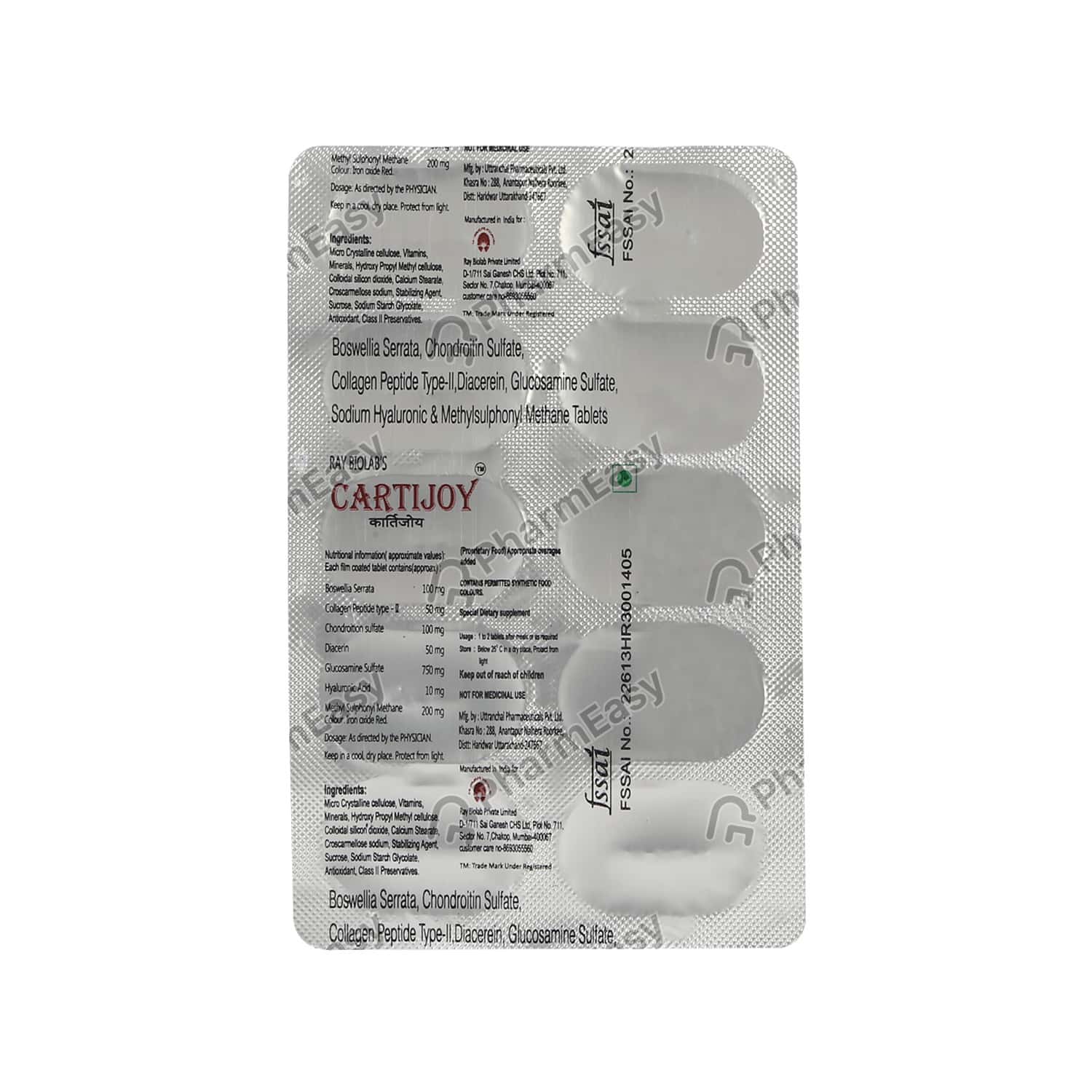 Buy Cartijoy Tablet (10) Online at Flat 18% OFF* | PharmEasy