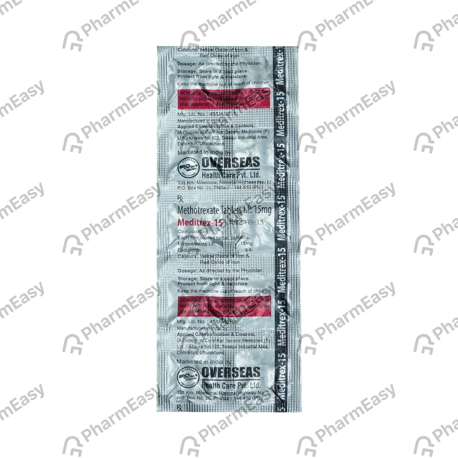 Meditrex 15 MG Tablet (10): Uses, Side Effects, Price & Dosage | PharmEasy