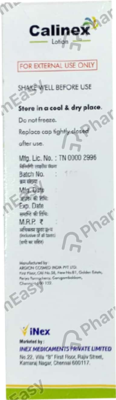 Buy CALINEX LOTION Online & Get Upto 60% OFF at PharmEasy