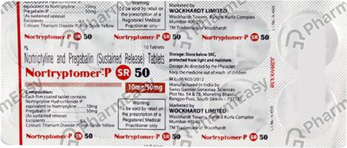 Nortryptomer P Sr 50mg Strip Of 10 Tablets: Uses, Side Effects, Price ...