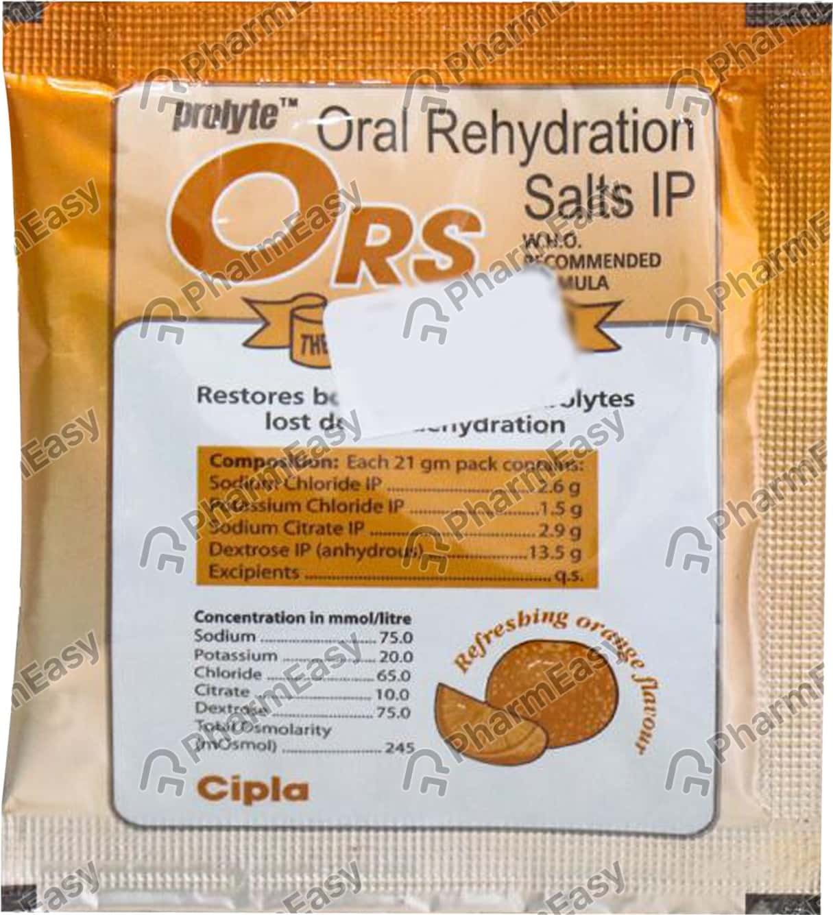 Oralyte Ors Orange Flavour Sachet Of 21gm Powder: Uses, Side Effects ...