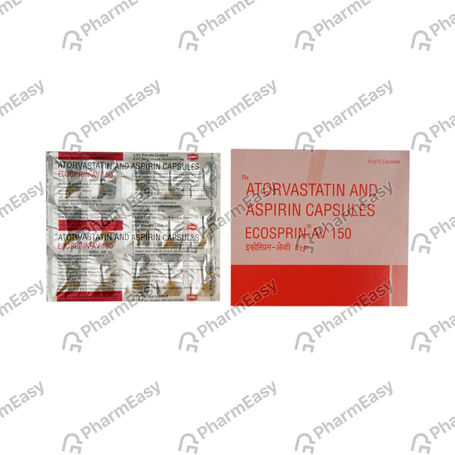 Ecosprin Av 150/20mg Strip Of 15 Capsules: Uses, Side Effects, Price ...