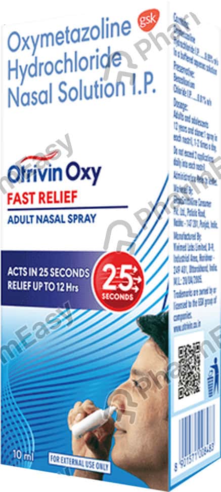 Buy OTRIVIN ADULT 0.1% NASAL SPRAY Online & Get Upto 60% OFF at PharmEasy