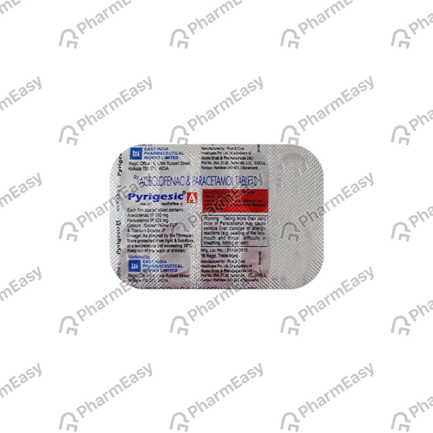 Pyrigesic A Strip Of 10 Tablets: Uses, Side Effects, Price & Dosage | PharmEasy