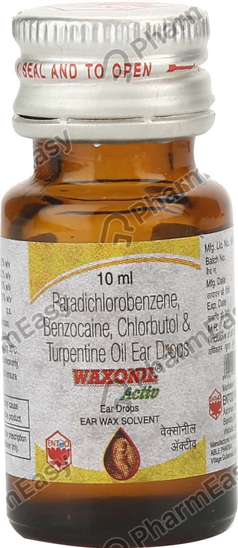 Waxonil Activ Bottle Of 10ml Ear Drops: Uses, Side Effects, Price ...