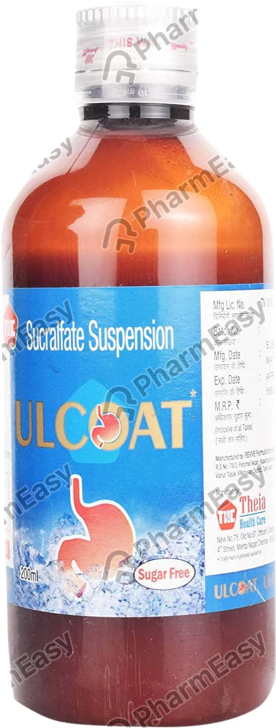 Ulcoat 1000 MG Suspension (200): Uses, Side Effects, Price & Dosage ...