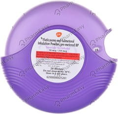 Seretide Accuhaler 50/250mcg Box Of 28md Metered Dose Inhaler: Uses ...