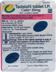 Cialis 20mg Tablet: Uses, Side-effects, Price, Dosage & More Info ...