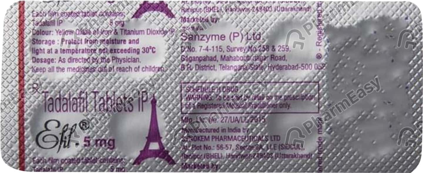 Efil 5 MG Tablet (10): Uses, Side Effects, Price, Dosage & Composition ...