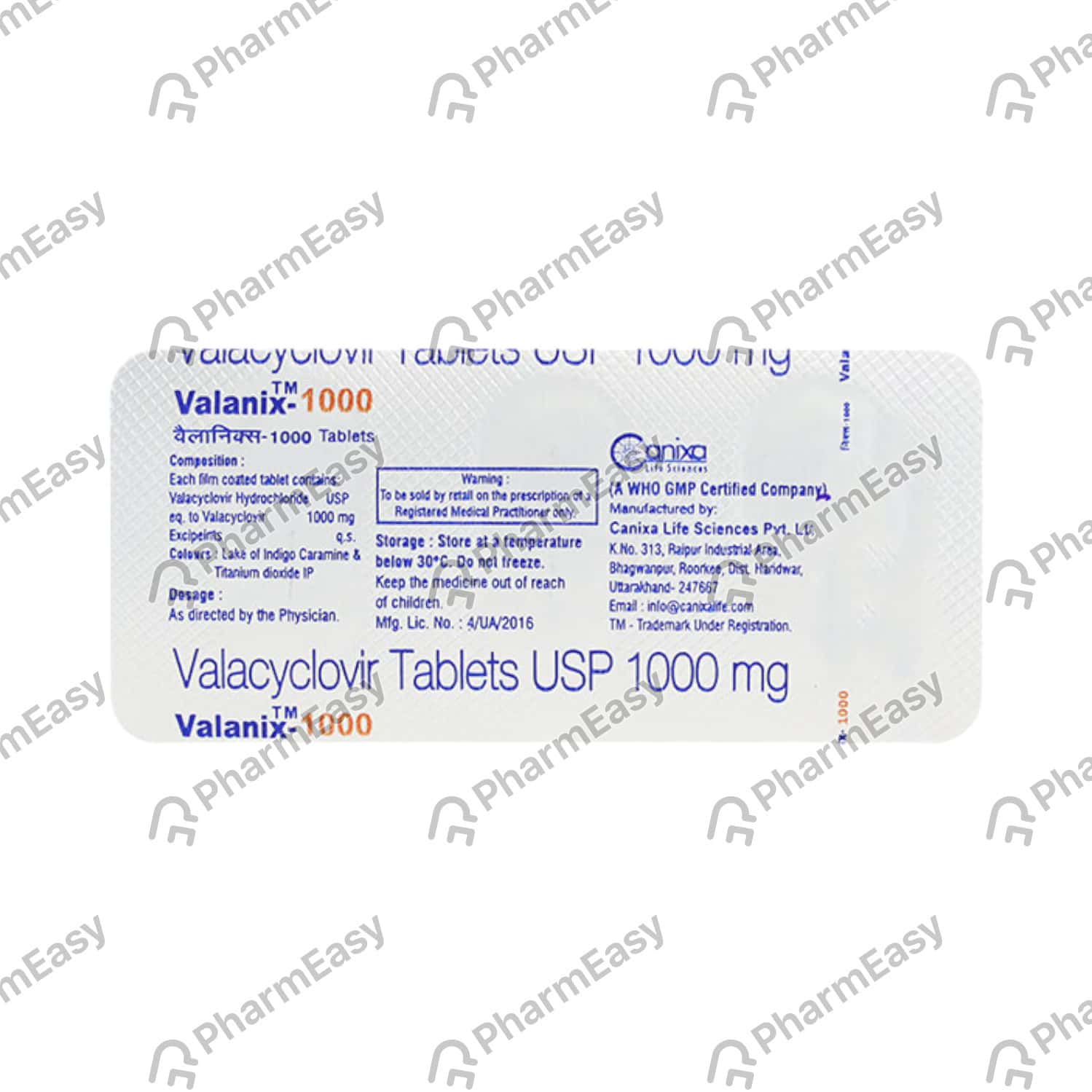 Valanix 1 G Tablet (3): Uses, Side Effects, Price & Dosage | PharmEasy