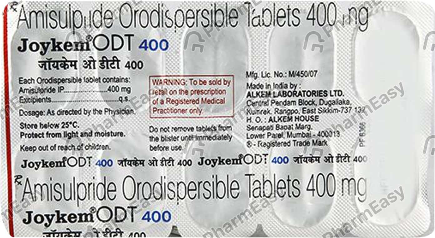Joykem O Dt 400 MG Tablet (10): Uses, Side Effects, Price & Dosage ...