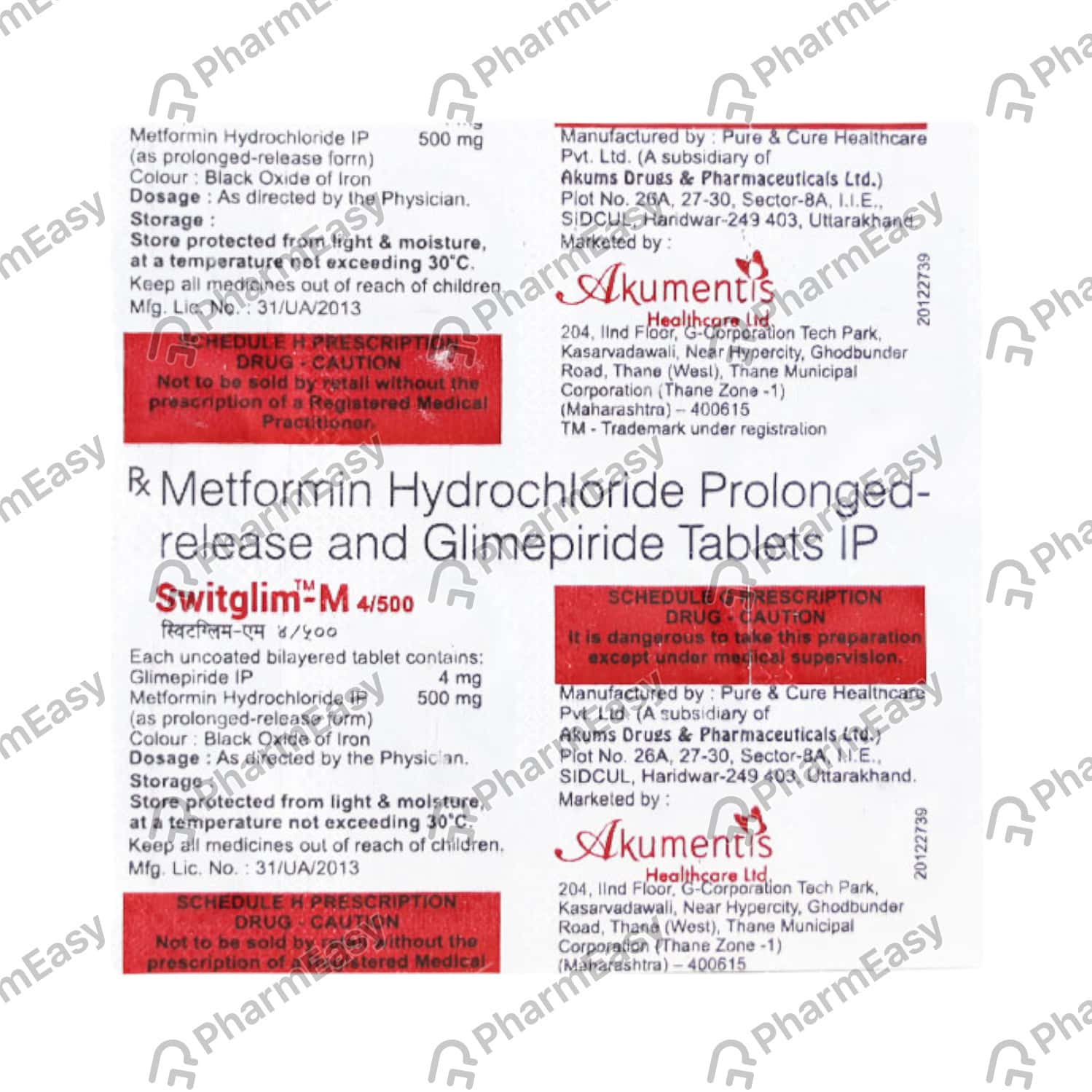 Switglim M 4/500mg Strip Of 10 Tablets: Uses, Side Effects, Price ...