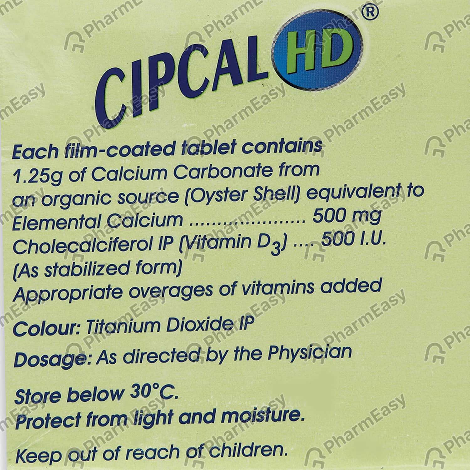 Cipcal Hd Strip Of 15 Tablets: Uses, Side Effects, Price, Dosage ...