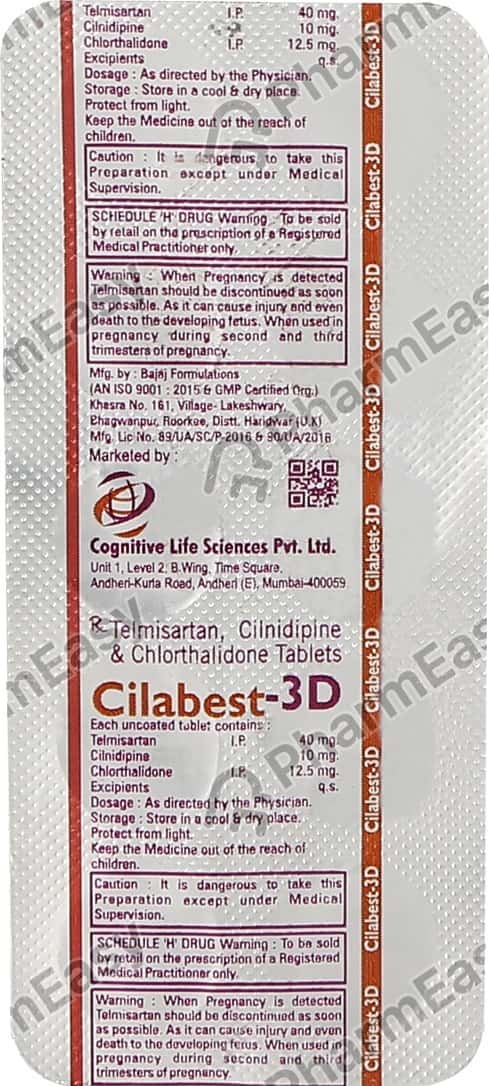 Cilabest 3d Strip Of 10 Tablets: Uses, Side Effects, Price & Dosage ...