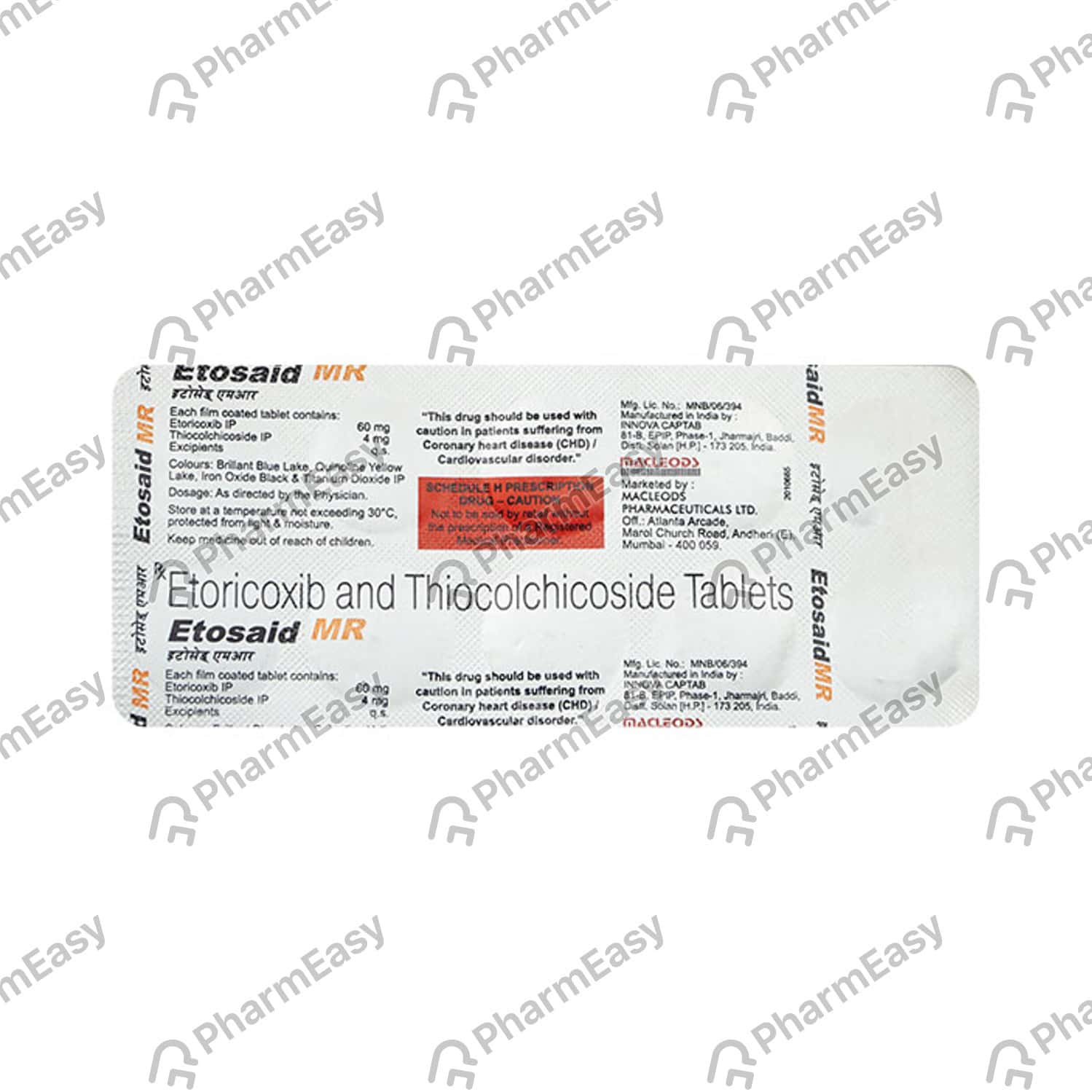 Etosaid Mr Strip Of 10 Tablets: Uses, Side Effects, Price & Dosage ...