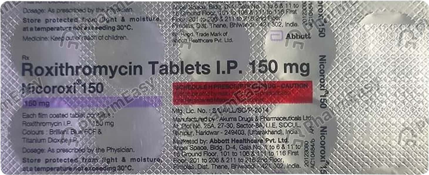 Nicoroxi 150 MG Tablet (10): Uses, Side Effects, Price, Dosage ...
