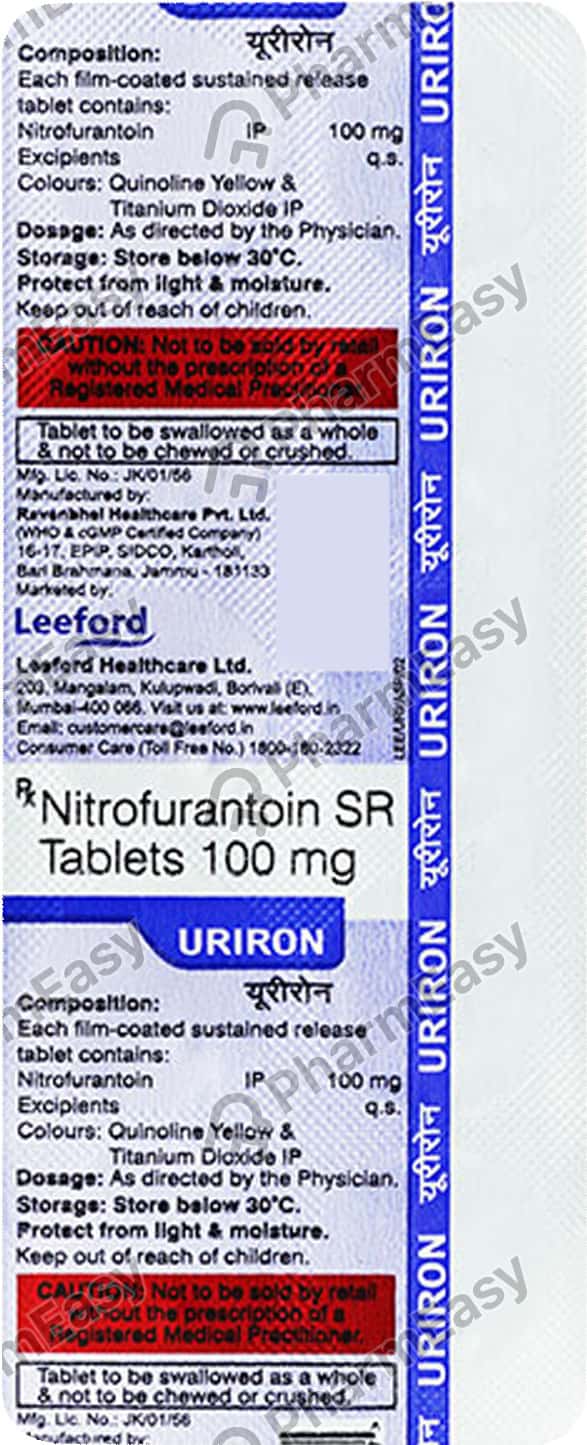 Uriron 100 MG Tablet (10): Uses, Side Effects, Price & Dosage | PharmEasy