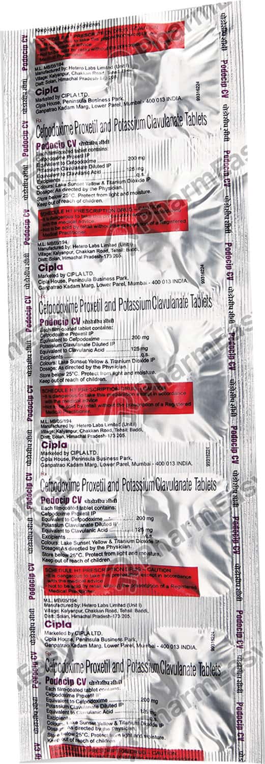 Podocip Cv Strip Of 10 Tablets: Uses, Side Effects, Price & Dosage ...