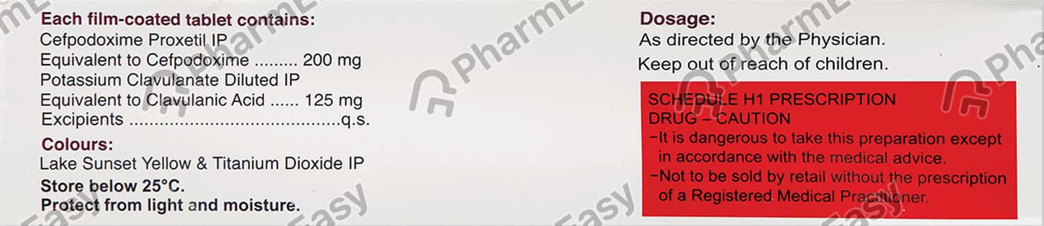 Podocip Cv Strip Of 10 Tablets: Uses, Side Effects, Price & Dosage ...