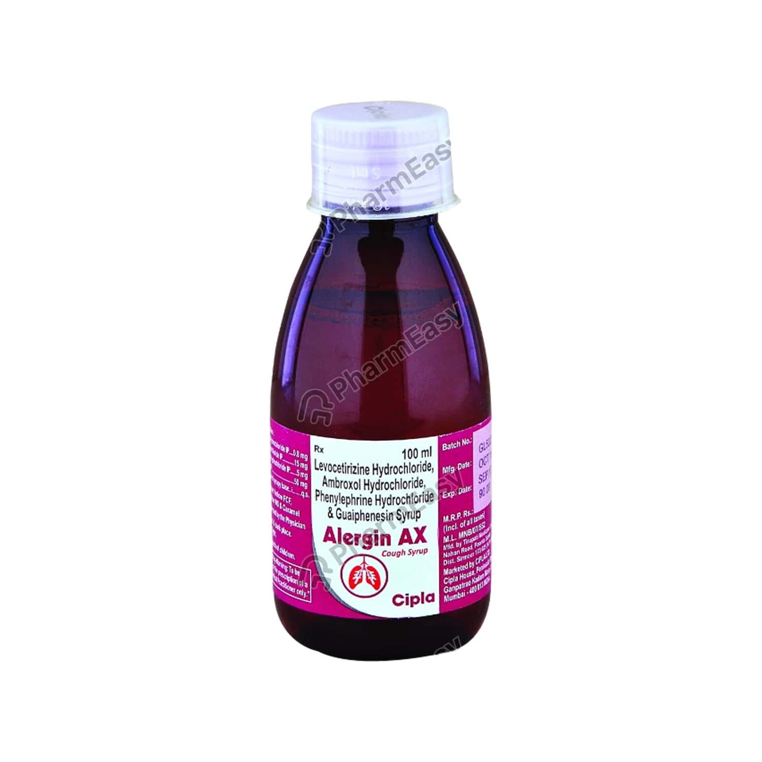 Order Alergin Ax Syrup 100ml Online at discount rate