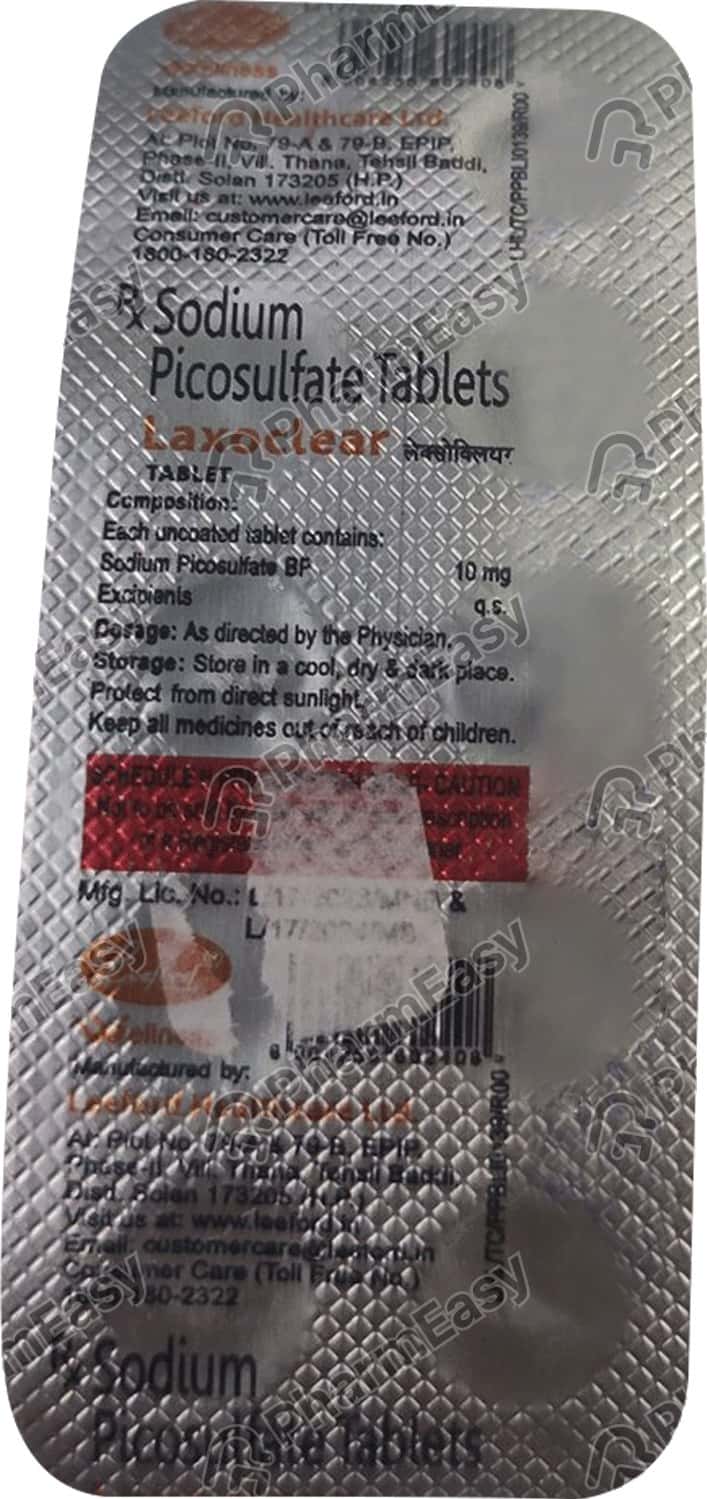 Laxoclear 10 MG Tablet (10): Uses, Side Effects, Price & Dosage | PharmEasy