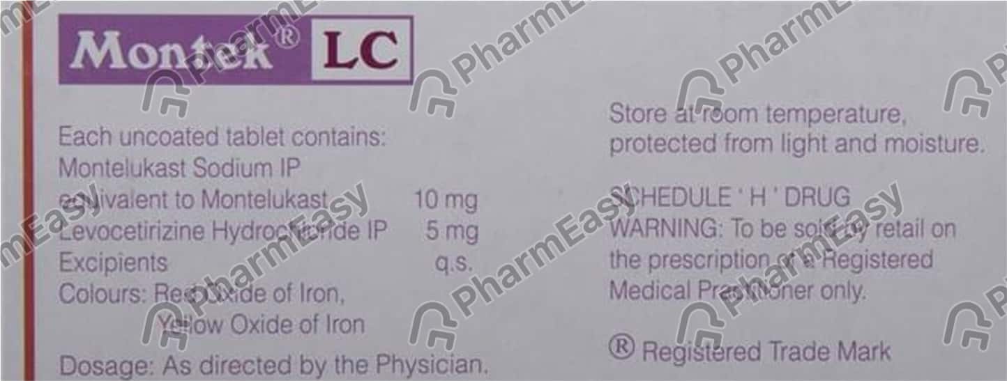 Montewok Lc Tablet (10): Uses, Side Effects, Price, Dosage ...