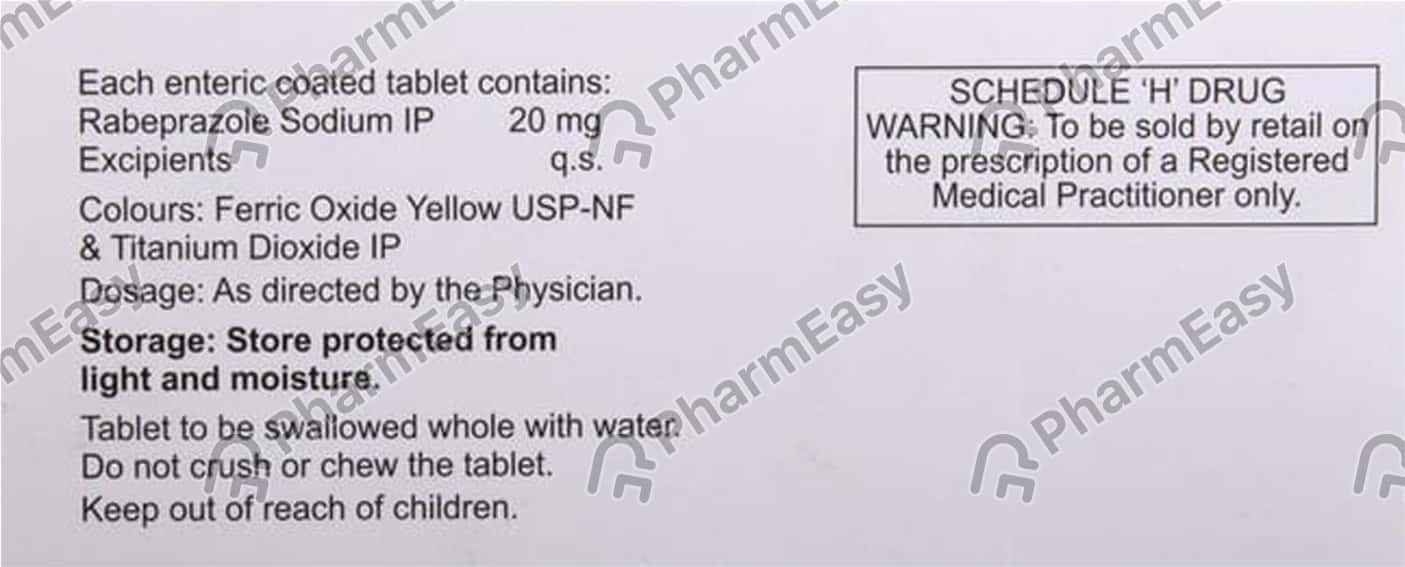 Rabopep 20 MG Tablet (10): Uses, Side Effects, Price & Dosage | PharmEasy