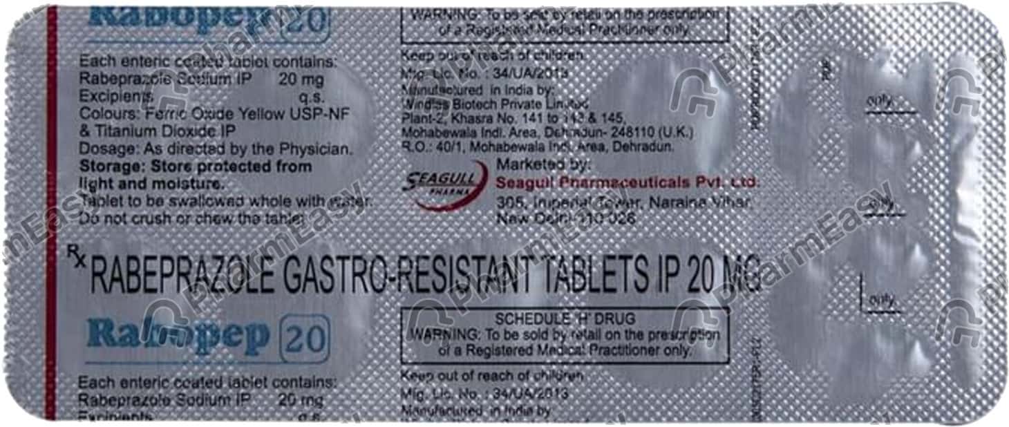 Rabopep 20 MG Tablet (10): Uses, Side Effects, Price & Dosage | PharmEasy