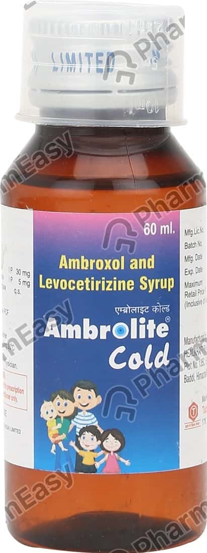 Ambrolite Cold Bottle Of 60ml Syrup: Uses, Side Effects, Price & Dosage ...