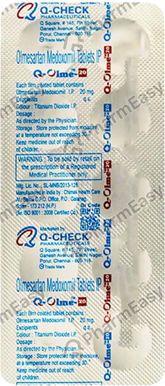 Q Olme 20 MG Tablet (10): Uses, Side Effects, Price & Dosage | PharmEasy