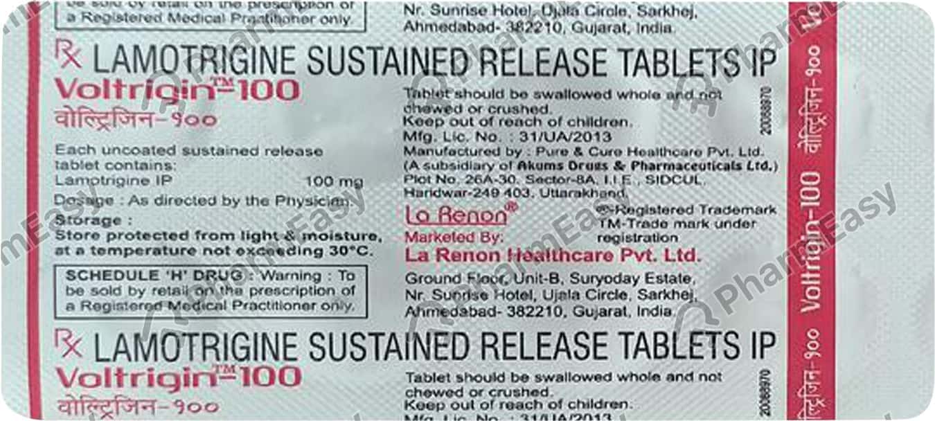 Voltrigin 100 MG Tablet (10): Uses, Side Effects, Price & Dosage ...