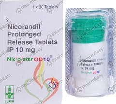 Nicostar Od 10 MG Tablet (30): Uses, Side Effects, Price & Dosage ...